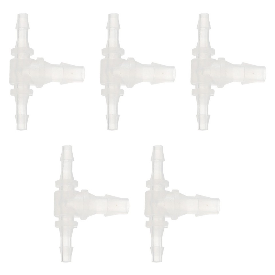 5 Pcs Barbed Tee Quick Connector T-junction Pipe Fittings 3 Joints ...