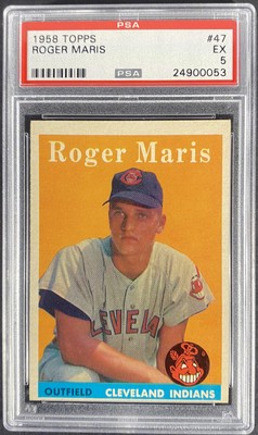 1958 Topps #47 Roger Maris RC Rookie PSA 5 EX Nice Color + Sharp | eBay