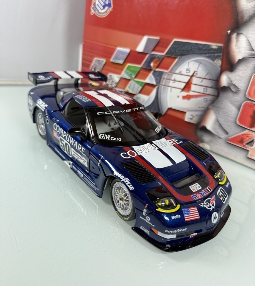 RARE Action 1:18 Scale 2004 Corvette C5R - Blue #50 Compuware Le Mans ...
