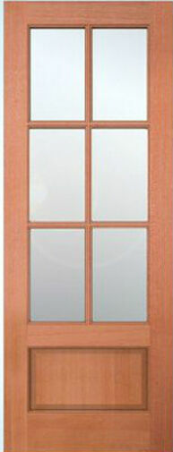 Exterior Meranti Mahogany 6 Lite Stain Grade Solid Wood Core Entry ...