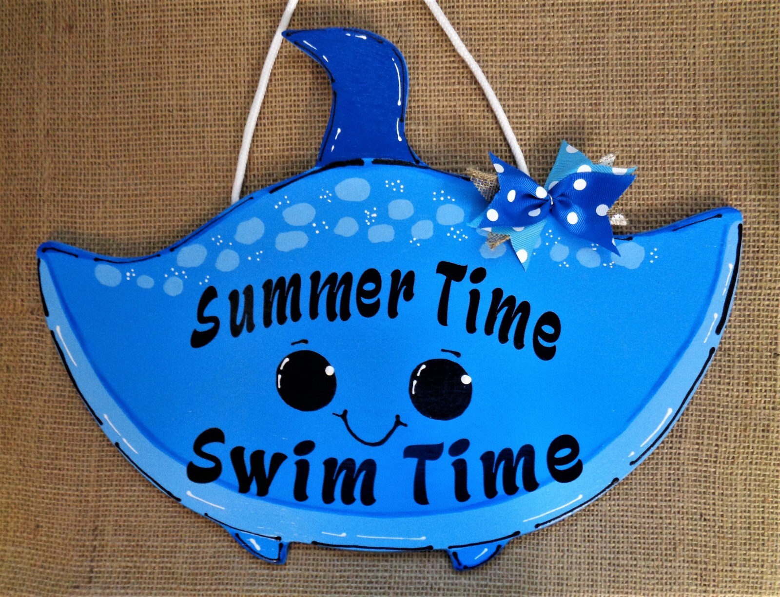 Stingray SUMMER TIME SWIM TIME BEACH OCEAN SIGN Door Plaque Hanger ...