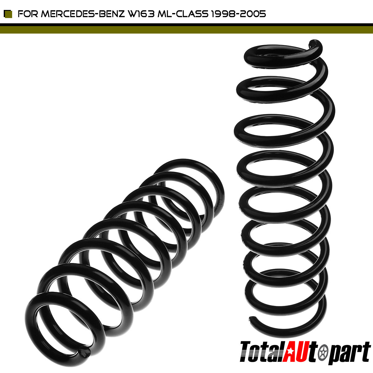 2Pcs Coil Springs Rear Side for Mercedes-Benz W163 ML320 ML350 ML430 ...