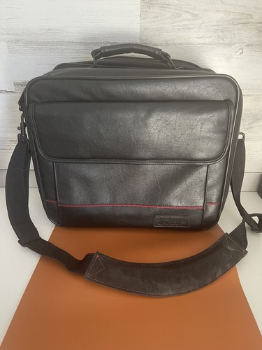 Targus 16" Laptop Computer Case Leather Bag Black Padded Carry On ...