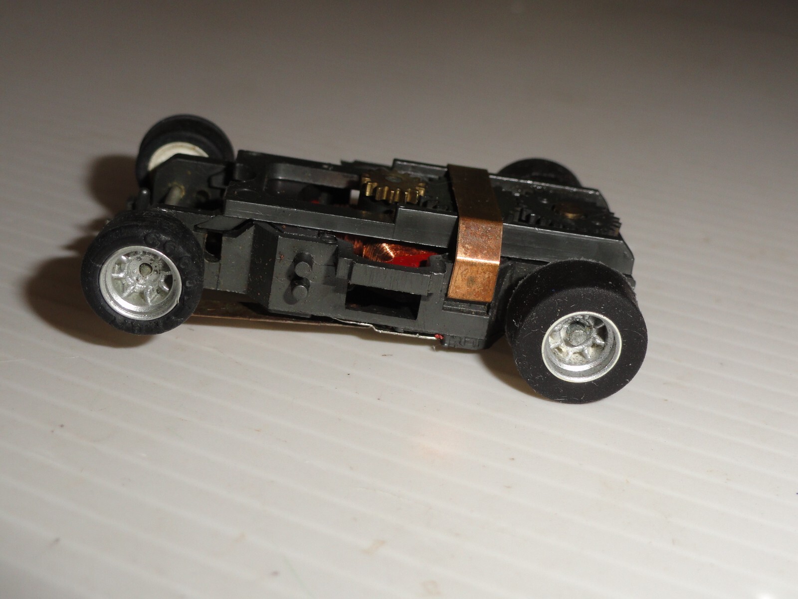 AURORA AFX Magnatraction HO CAR CHASSIS TURBINE WHEELS WAS TUNED UP ...