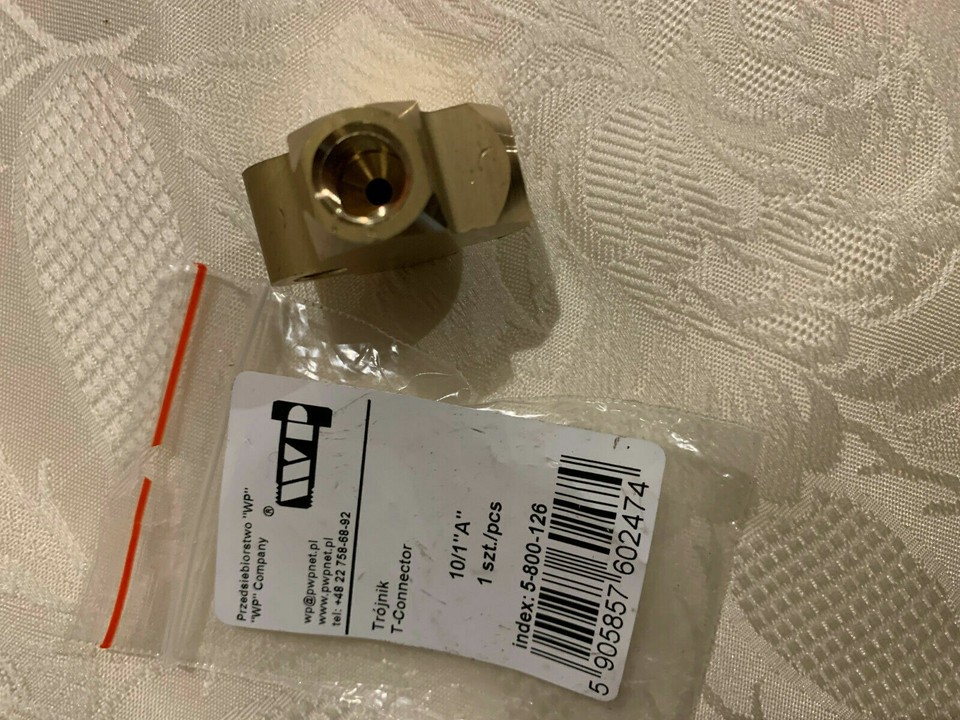Brake Line Pipe Brass T 3 way Female Fitting Connector Splitter M10x1 ...