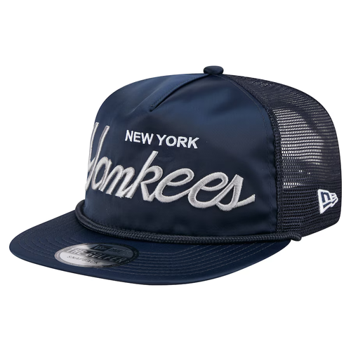 New York Yankees New Era Retro Satin Script Golfer Snapback Hat Cap ...