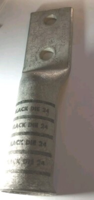 BURNDY YA402NFXB COPPER CRIMP LUG 646 KCMIL DLO 1600/24 CU BELLED END ...
