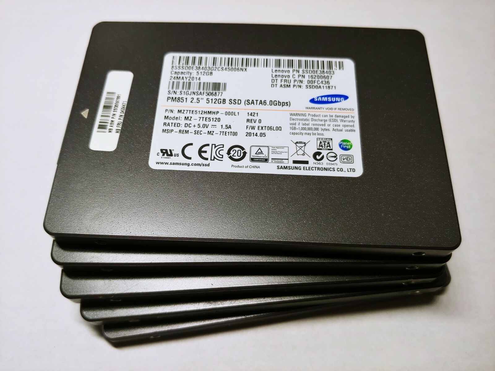 Samsung PM851 512GB,Internal,2.5" (MZ7TE512HMHP-000L1) SSD 6.0Gbps | eBay