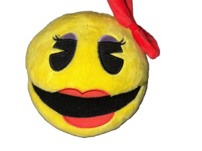 Toy Factory Bandai Namco Mrs. Ms. Pac-Man Yellow Plush Stuffed Doll 7 ...