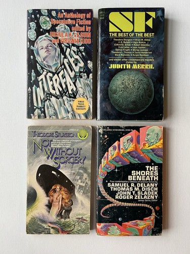 Science Fiction Book Lot Ursula K Le Guin Samuel Delany Judith Merril ...