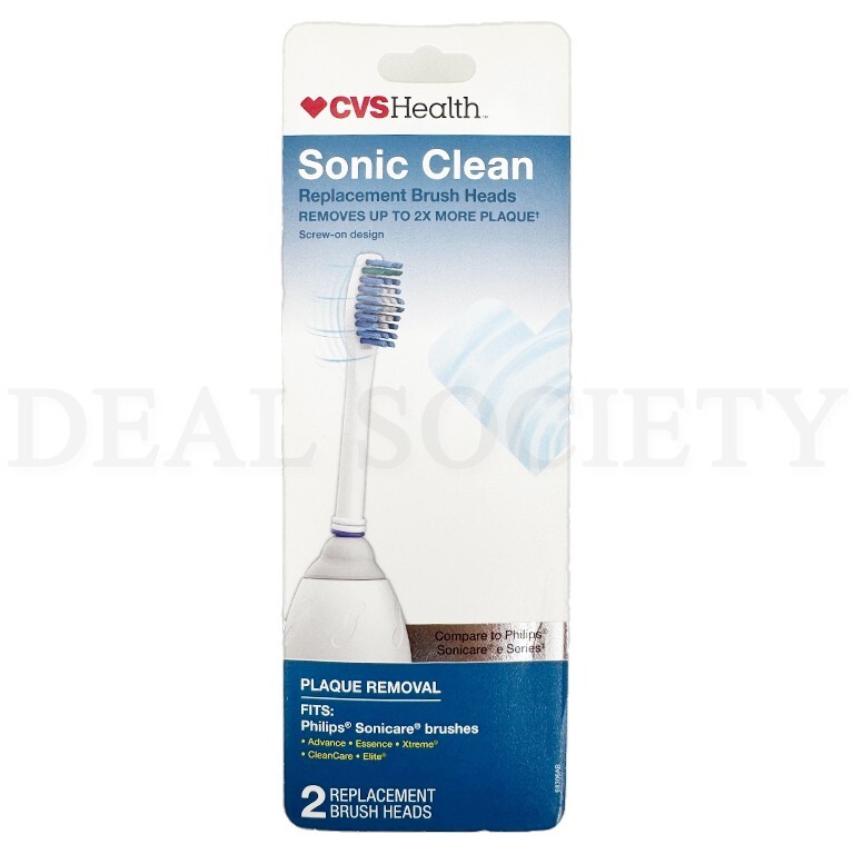 CVS Health Sonic Clean Replacement Brush Heads 2 Count Each Lot of 3 | eBay