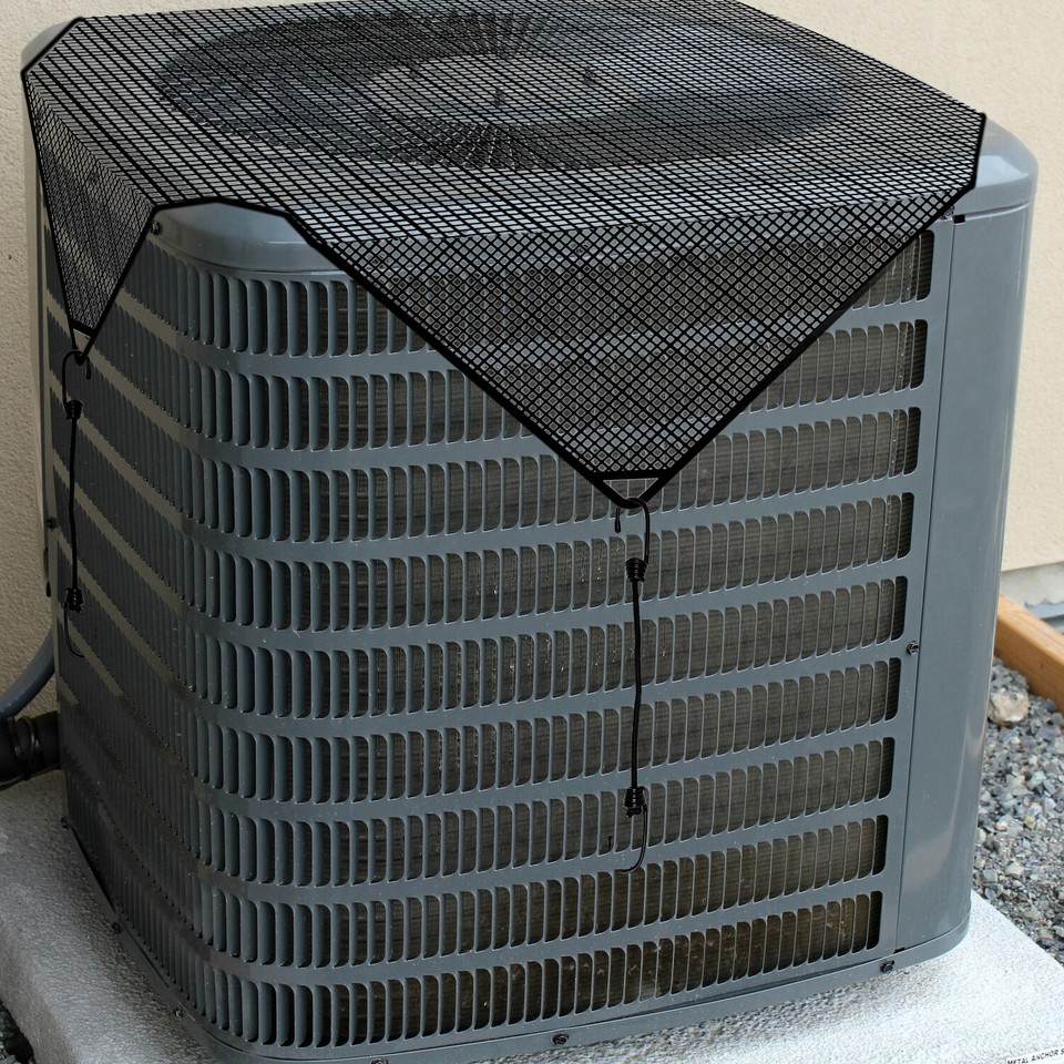 Air Conditioner Mesh Cover AC Unit Winter Summer Outside Compresser ...