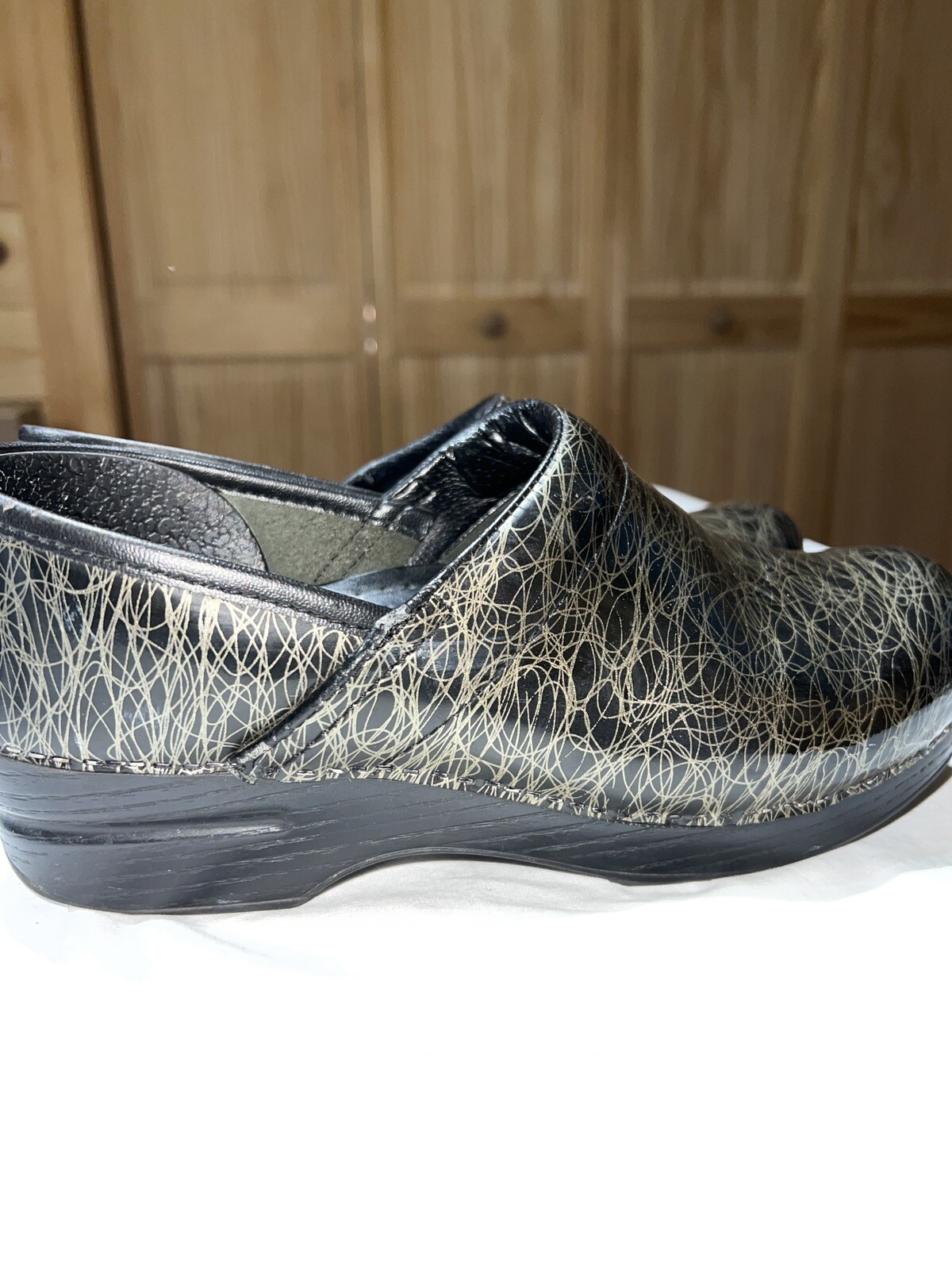 DANSKO Professional Slip On Clogs Black With Gold Swi… - Gem