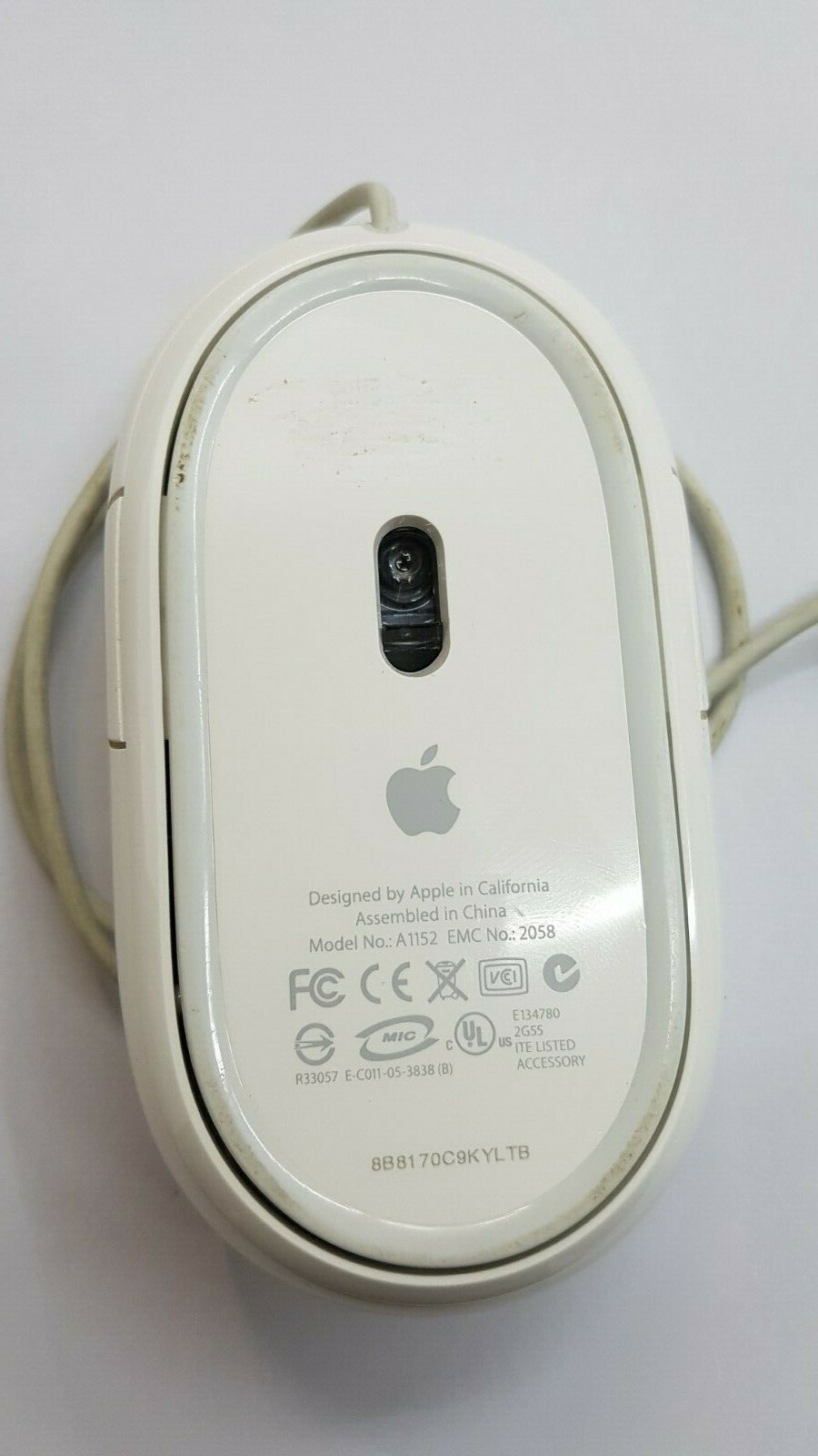 Apple Genuine A1152 Wired Mighty Mouse - White - USB model 2058 | eBay
