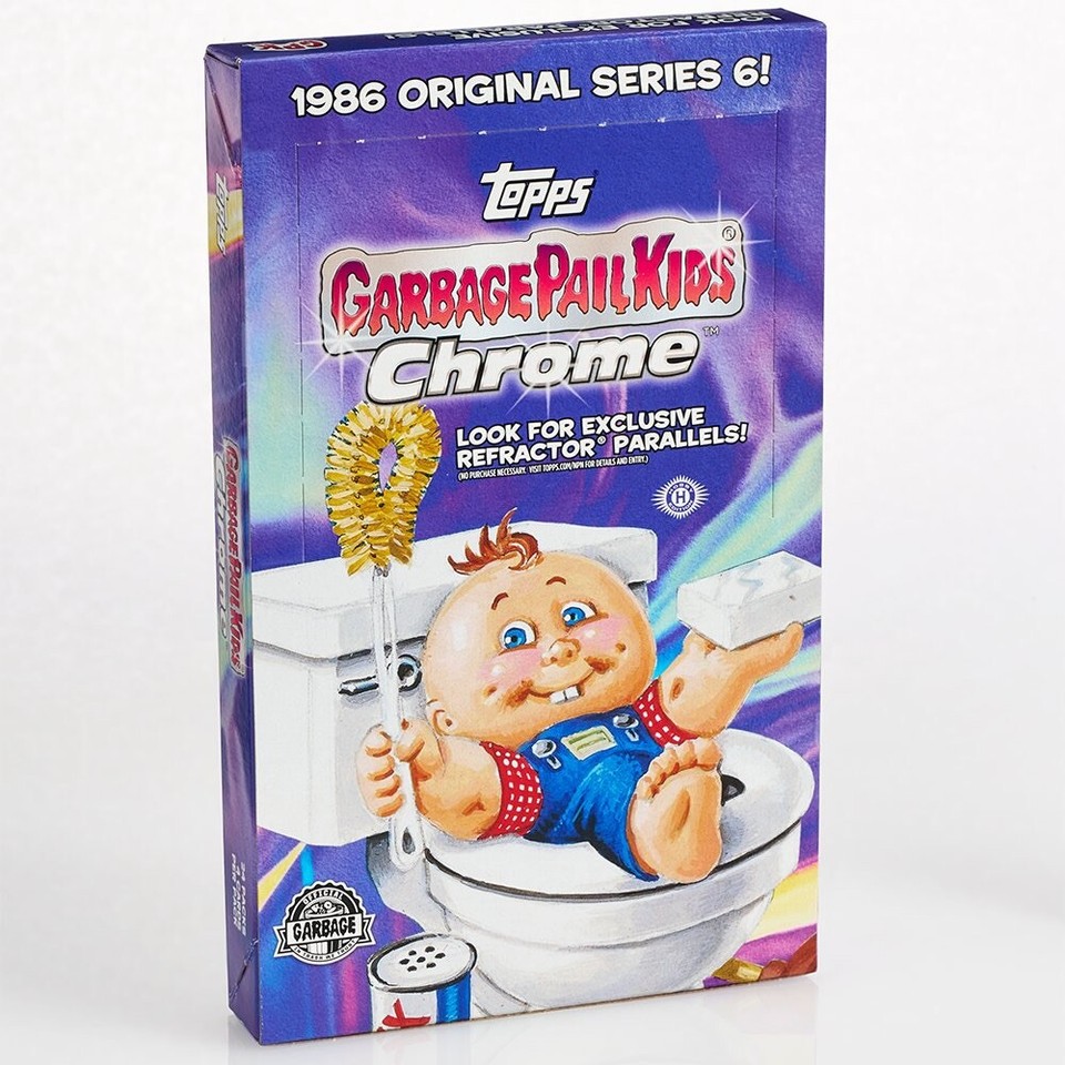 2023 GARBAGE PAIL KIDS CHROME 6 HOBBY BOX 24PKS AUTO PLATE SUPER ...