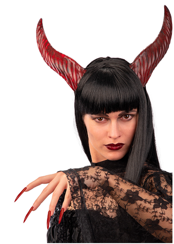 Pointed Devil Demon Horns Halloween Satan Fancy Dress 20cm Lucifer ...