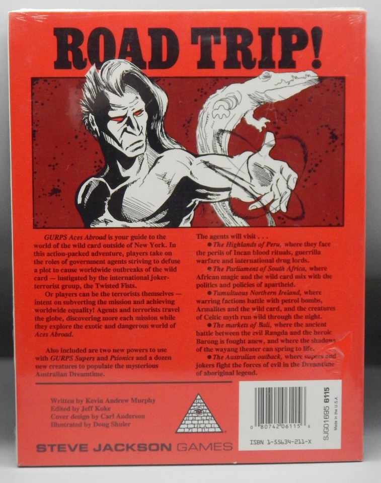 Steve Jackson GURPS Wild Cards ACES ABROAD shrinkwrap SUPERS and PSIONICS rpg !! | eBay