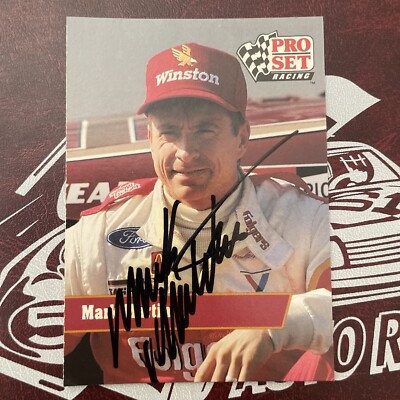 Rare Signed Mark Martin #6 Folgers Coffee Pro Set Racing 1991 Card #21 ...