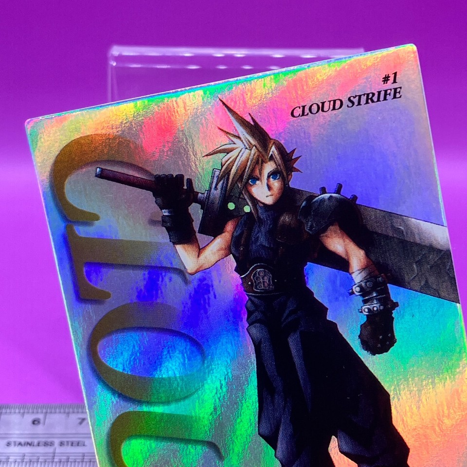 SILVER FOIL Cloud Strife #1 Final Fantasy 7 FFVII Carddass Masters TCG ...