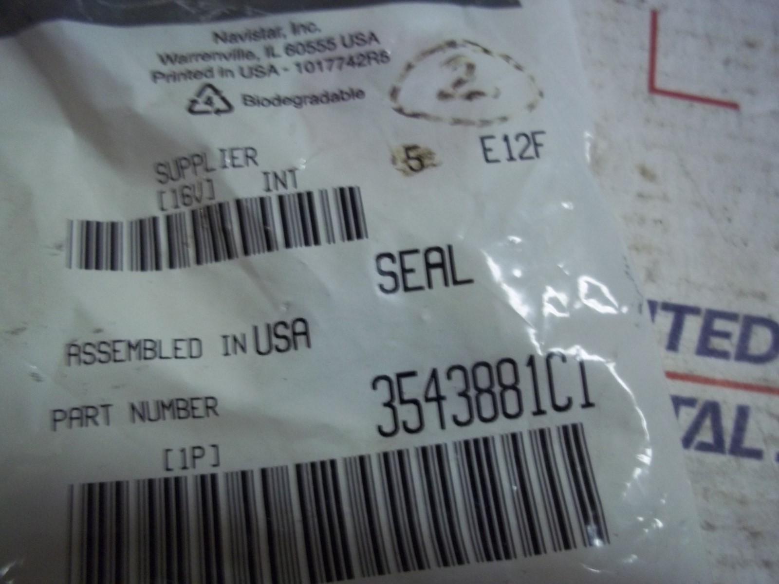 GENUINE International TRANSMISSION GASKET PART NUMBER 3543881C1 | eBay