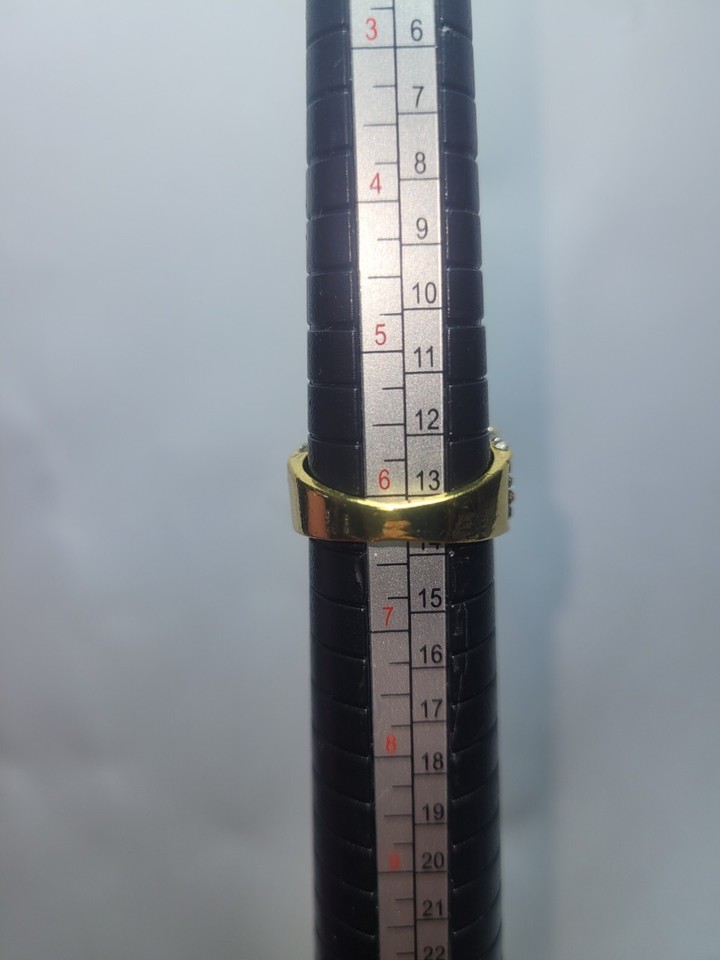 Men's Chunky Star Clear Rhinestones Gold Tone Pinky Ring Size 6 | eBay