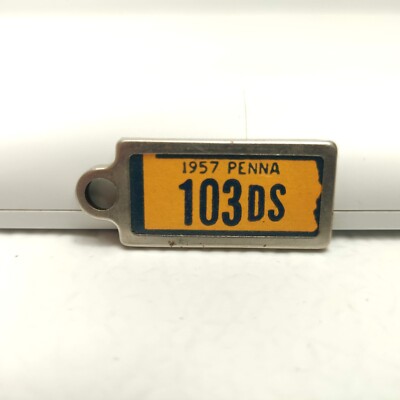 RARE VTG Disabled Veterans Mini License Plate Key Chain Ring ...