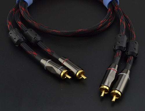 Pair 4 Cores 4N OFC Copper Conductor Audio RCA Cable Interconnect Wire ...