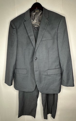 Caravelli Italy 40 Reg 34 x 29 Dark Gray Super 150's Men's Suit Jacket ...