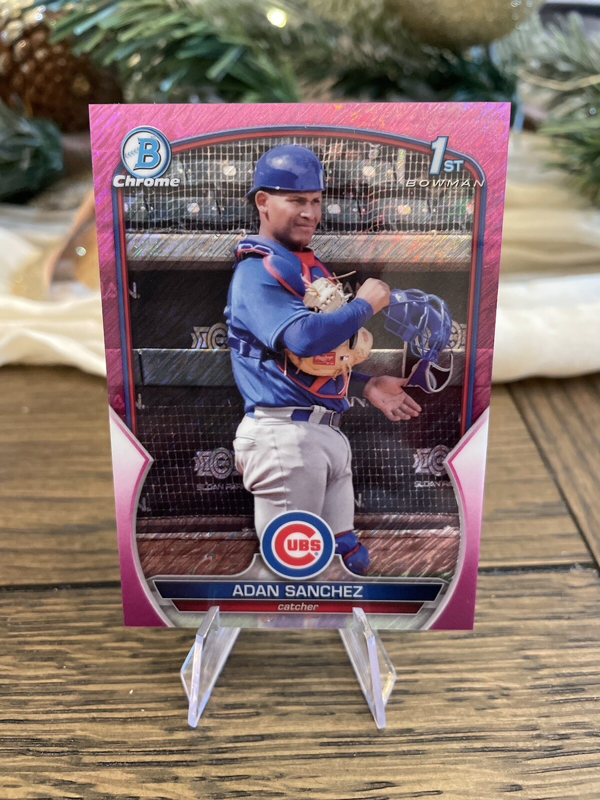 2023 BOWMAN CHROME 1ST FUCHSIA PINK VAPOR CUBS ADAN SANCHEZ /199 Future ...