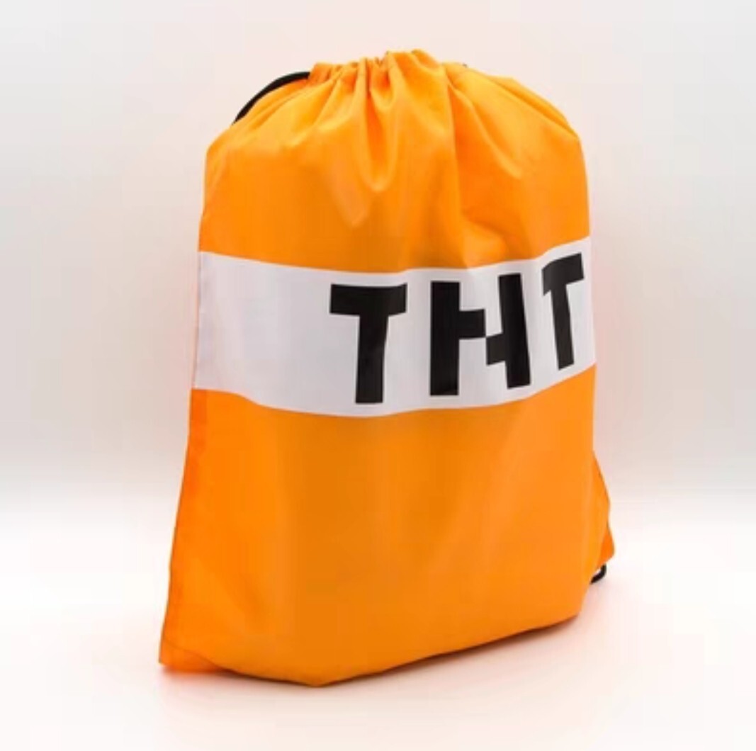 "New" Minecraft Creeper or TNT Draw String Backpack - 42 x 34 cm | eBay