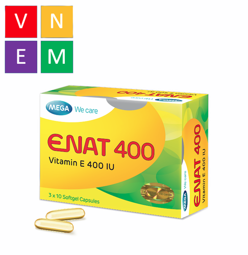 ENAT 400 Vitamin E 400 IU - Antioxidant & Free Radical Scavenger; 30 ...