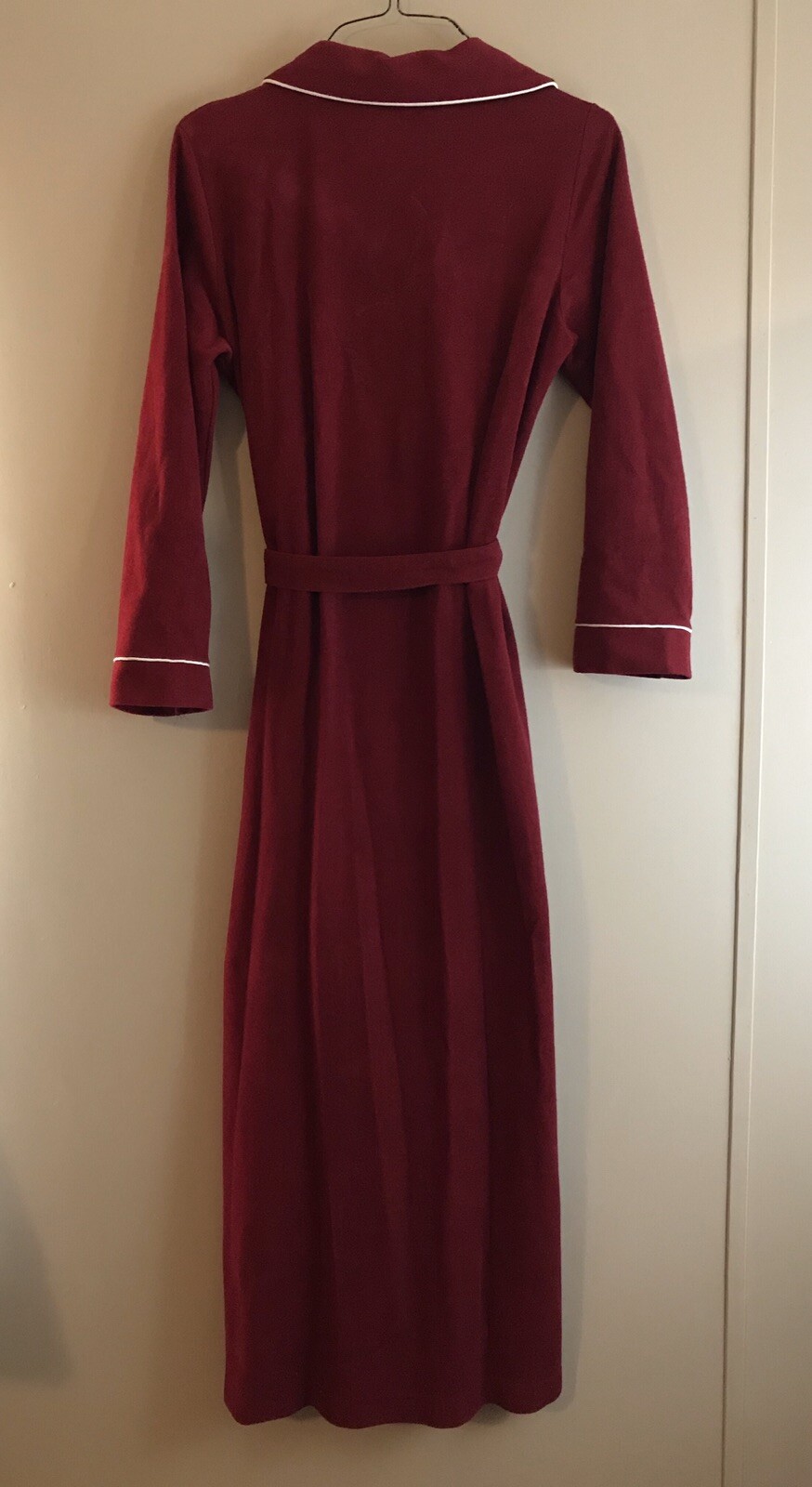 Royalcama By BRW For JCP Burgundy Velux Ladies Bath Robe Large Vintage ...