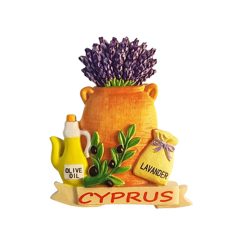 Mediterranean Cyprus Vase Collectible Souvenir 3D Resin Fridge Magnet ...