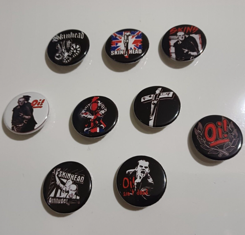 SKINHEAD oi Badge Set of 9 | eBay