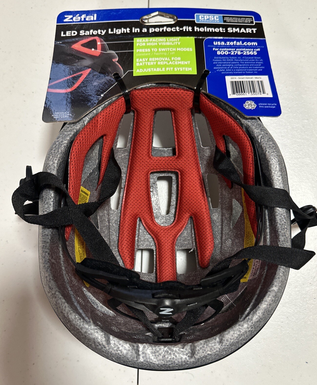 Zefal Black Smart Light-up Bike Helmet Universal Dial Fit 17 Vents 2 ...