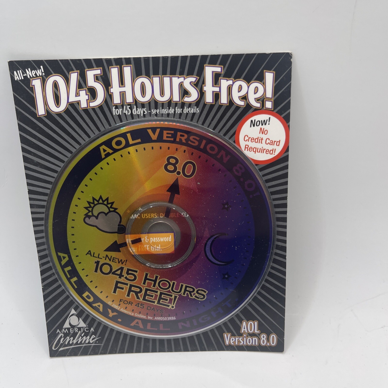 AOL 8.0 1045 Hours Free Promotional Disc | eBay