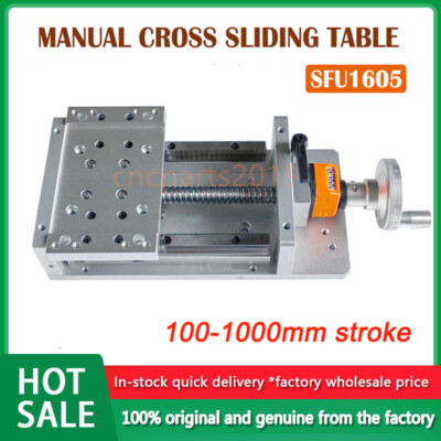 Manual CNC Sliding Table Cross Slide Linear Stage SFU1605 Ballscrew XYZ ...