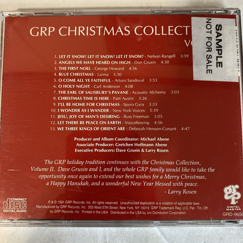 GRP Christmas Collection II, Vol. 2 -Various Artists (CD 1991 GRP) N ...