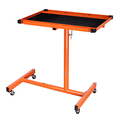 AAIN Mobile Work Table with 4 Swivel Wheels and Adjustable Height ...