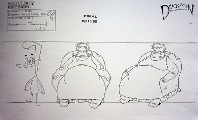 Duckman 1994 Production Studio Model Cel Drawing Copy Klasky Csupo | eBay
