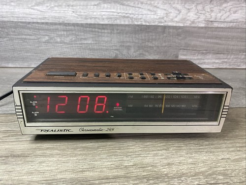 Vintage Realistic Chronomatic 244 AM/FM Radio Shack Digital Alarm Clock ...
