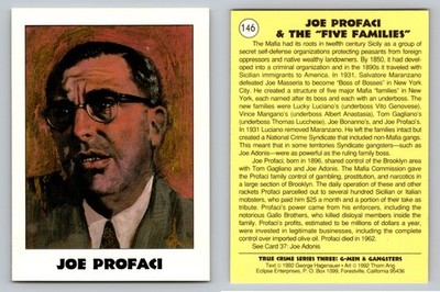 Joe Profaci 1992 True Crime #146 Series 3 Eclipse G-Men & Gangsters | eBay