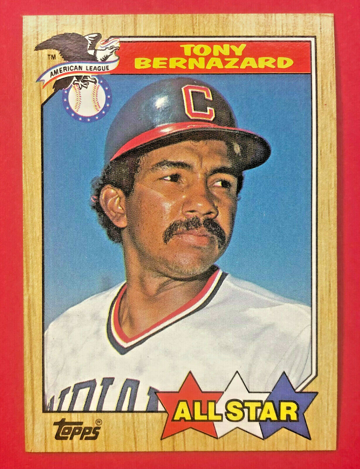1987 Topps All-Star Tony Bernazard #607 Baseball Card Cleveland Indians ...