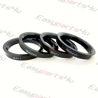 4x Spigot Rings 68,0 mm - 57,1 mm Conversion spigot rings for alloy ...