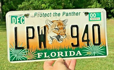 Florida "Protect the Panther" GRAPHICS / SPECIALTY License Plate Tag ...