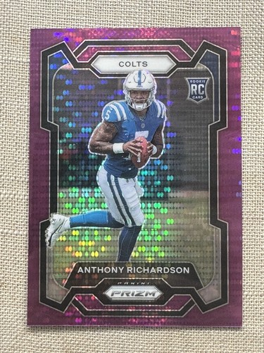 2023 Panini Prizm Anthony Richardson #343 Purple Pulsar Prizm Rookie RC ...