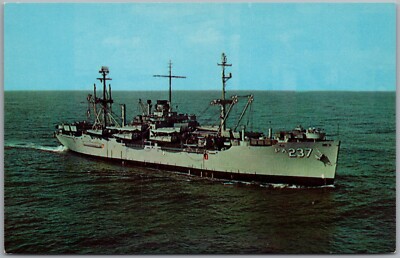 USS Bexar APA-237 Navy Ship Postcard W259 | eBay