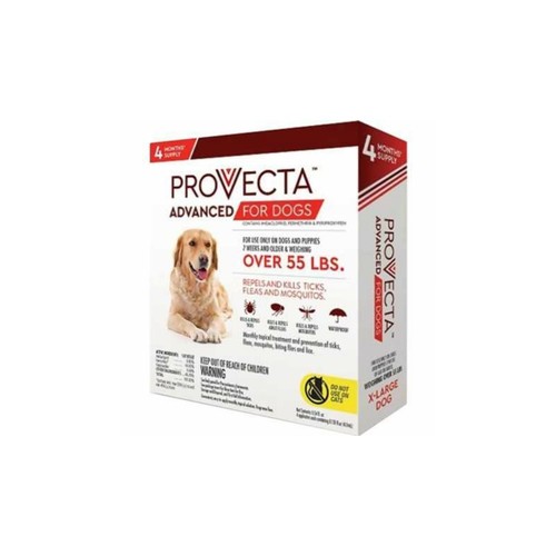 Provecta Advanced Flea & Tick Topical for X-Large Dogs Over 55lbs 4 ...