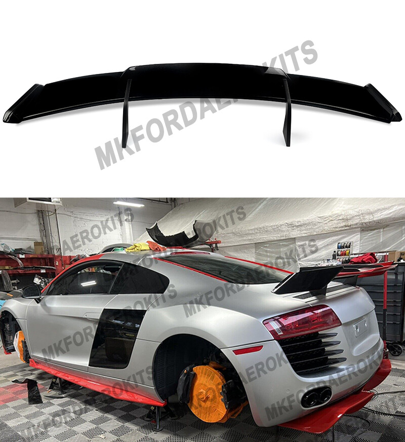 CARBON FLASH REAR BLADE SPOILER HIGHKICK BIG WING For Audi R8 V8 V10 ...