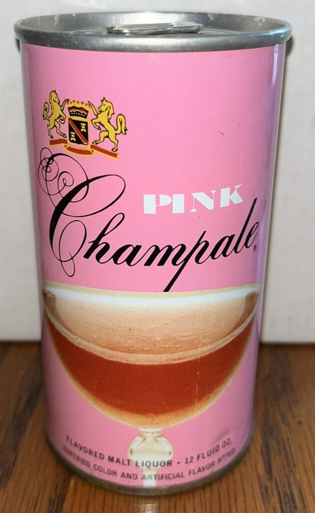 VINTAGE PINK CHAMPALE MALT BEVERAGE STEEL PULL TAB BEER CAN - TRENTON ...